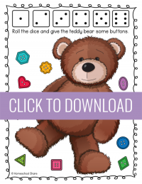 Teddy Bear Math Mat - Homeschool Share