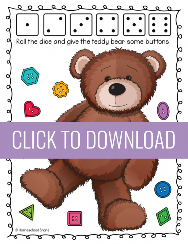 Teddy Bear Math Mat - Homeschool Share