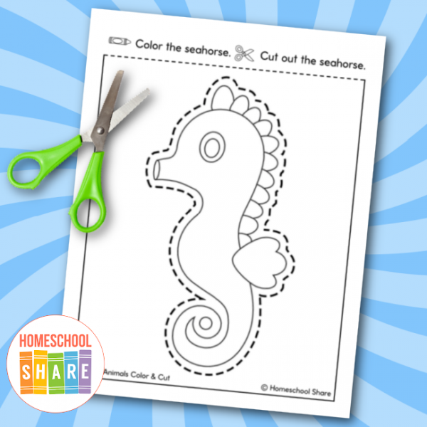 Ocean Cutting Practice Pages - Homeschool Share