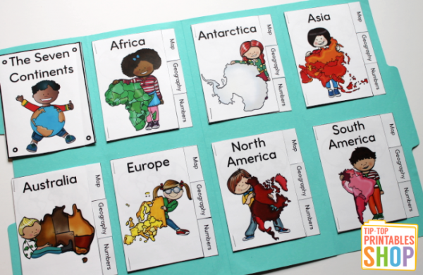 Seven Continents Worksheets - Homeschool Share