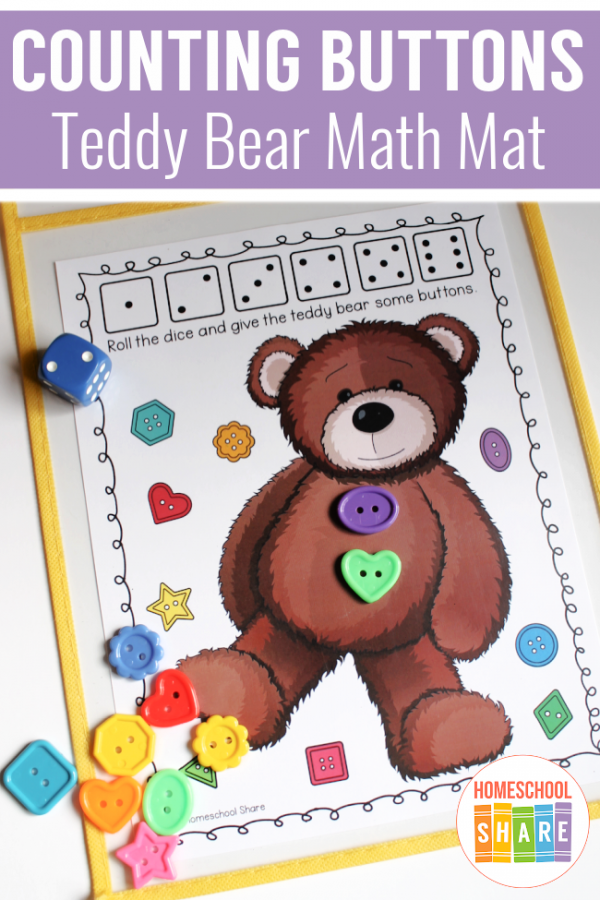 Teddy Bear Math Mat - Homeschool Share