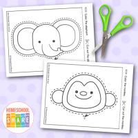 Zoo Animal Cutting Practice Pages - Homeschool Share