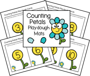 Free Playdough Flowers Printable Mats - Homeschool Share
