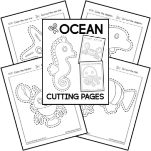 Ocean Cutting Practice Pages - Homeschool Share