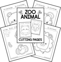 Zoo Animal Cutting Practice Pages - Homeschool Share