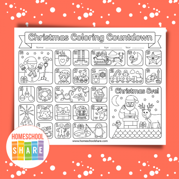 Christmas Countdown Calendar - Homeschool Share
