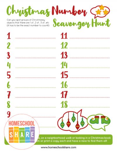 Free Christmas Scavenger Hunts - Homeschool Share