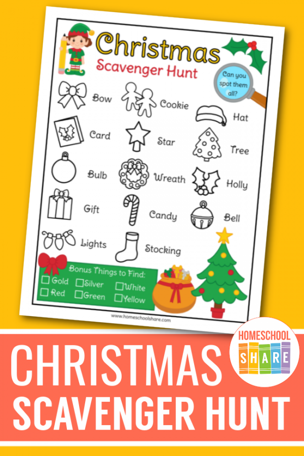 Free Christmas Scavenger Hunt - Homeschool Share