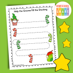 Christmas Gnomes Tracing Pages - Homeschool Share