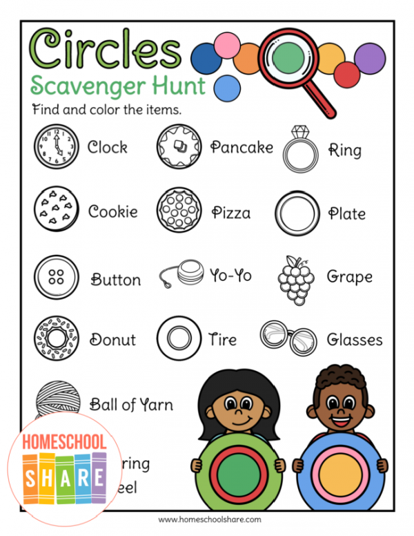 Free Circle Scavenger Hunt - Homeschool Share