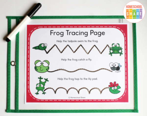 Frogs Tracing Pages - Homeschool Share
