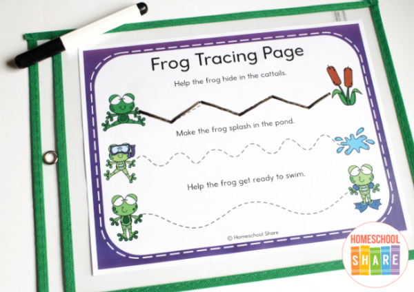 Frogs Tracing Pages - Homeschool Share