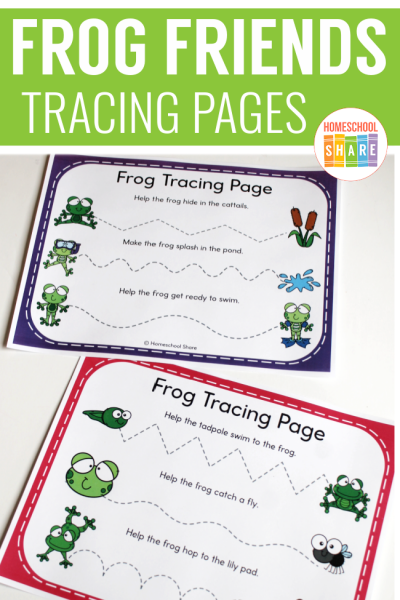 Frogs Tracing Pages - Homeschool Share