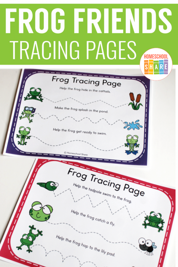 Frogs Tracing Pages - Homeschool Share