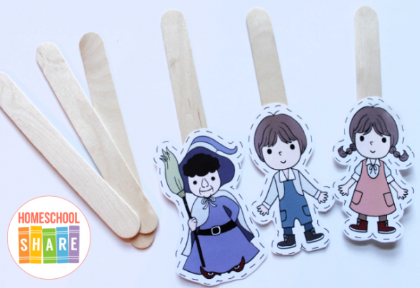 Hansel and Gretel Popsicle Puppets - Homeschool Share