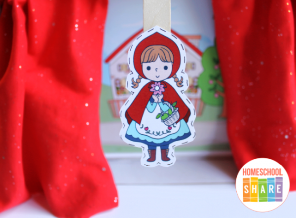 Little Red Riding Hood Popsicle Puppets - Homeschool Share