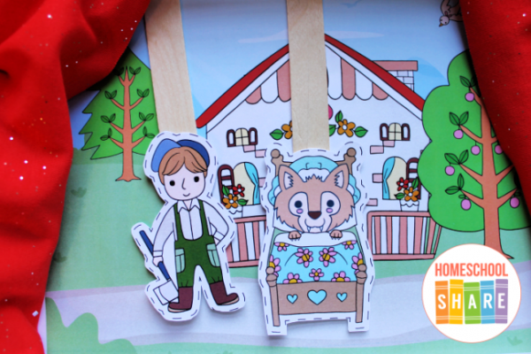 Little Red Riding Hood Popsicle Puppets - Homeschool Share