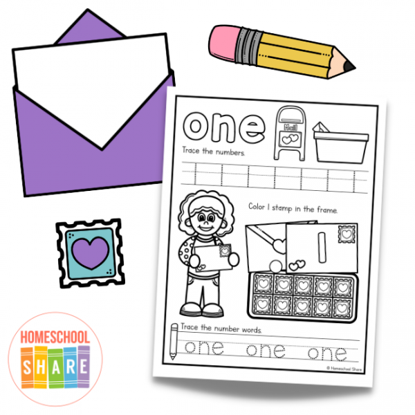 Post Office Number Tracing Pages - Homeschool Share