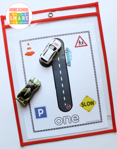 Transportation Themed Number Mats - Homeschool Share