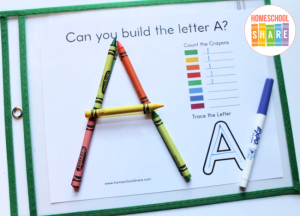 Build with Crayons Alphabet Mats - Homeschool Share