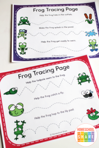 Frogs Tracing Pages - Homeschool Share