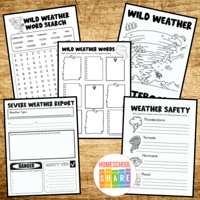Free Extreme Weather Worksheets - Homeschool Share