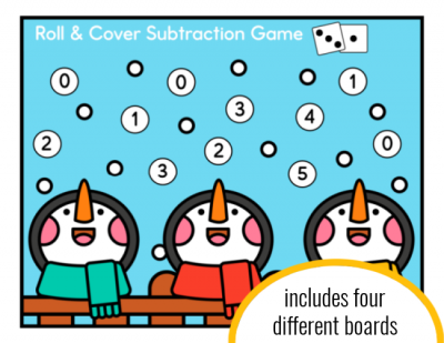 Snow Roll and Cover Games - Homeschool Share