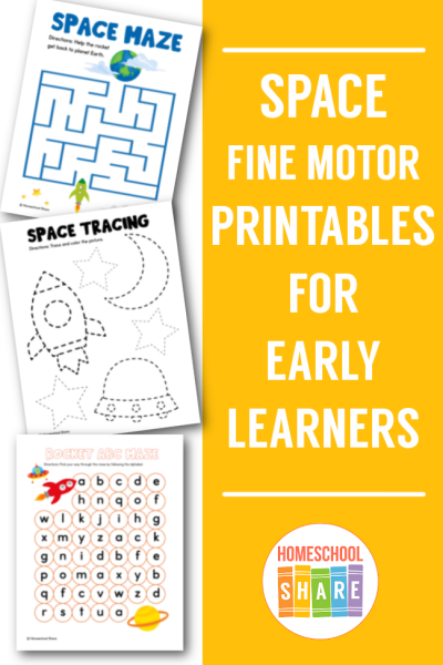 Space Fine Motor Printables - Homeschool Share