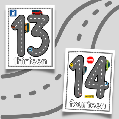 Transportation Themed Number Mats - Homeschool Share