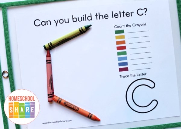 Build with Crayons Alphabet Mats - Homeschool Share