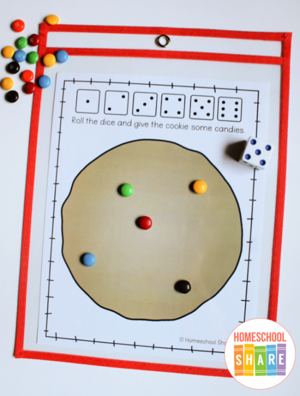 Cookie Math Mat - Homeschool Share