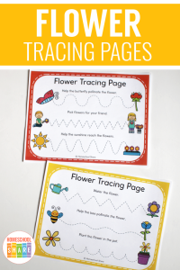 Free Printable Flower Tracing Lines Worksheets - Homeschool Share