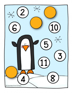 Penguin Roll and Cover Games - Homeschool Share