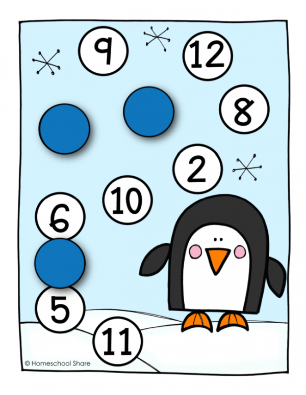 Penguin Roll and Cover Games - Homeschool Share