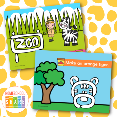 Free Zoo Playdough Mats - Homeschool Share