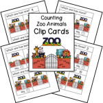 Zoo Animals Count and Clip Cards - Homeschool Share