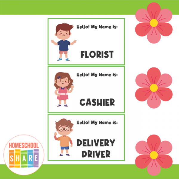 Free Flower Shop Dramatic Play Printables - Homeschool Share