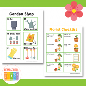 Free Flower Shop Dramatic Play Printables - Homeschool Share