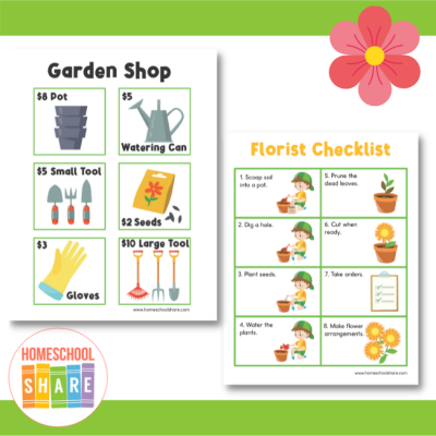 Free Flower Shop Dramatic Play Printables - Homeschool Share