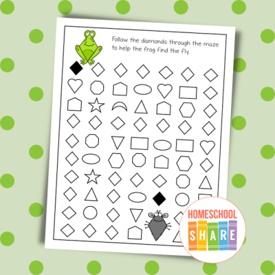 Frog Shape Mazes - Homeschool Share
