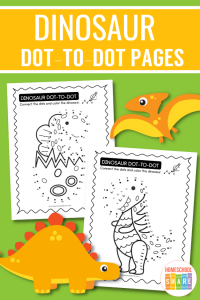 Free Dinosaur Dot-to-Dot Activity Pages - Homeschool Share
