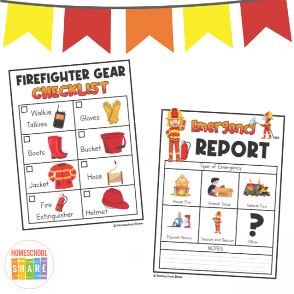 Free Fire Station Dramatic Play Printables - Homeschool Share
