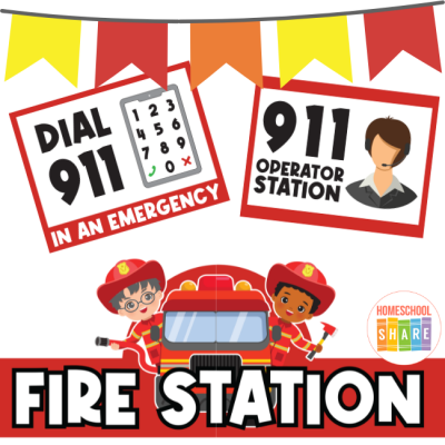 Free Fire Station Dramatic Play Printables - Homeschool Share