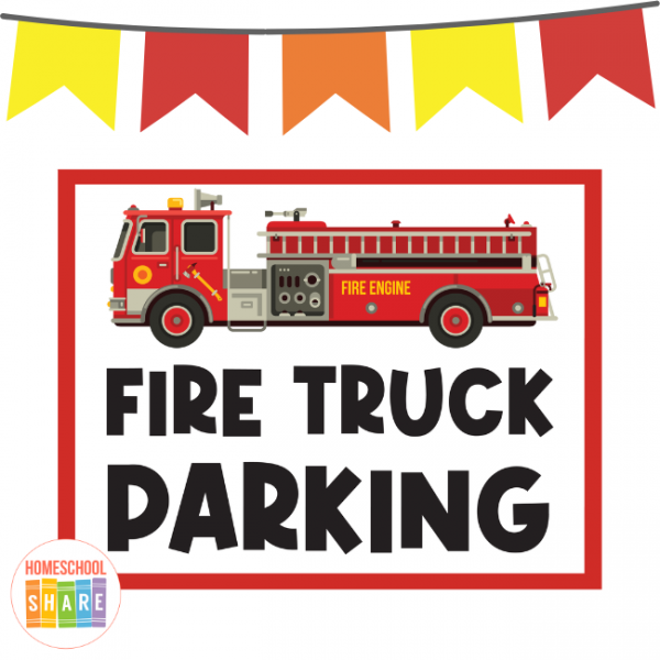 Free Fire Station Dramatic Play Printables - Homeschool Share