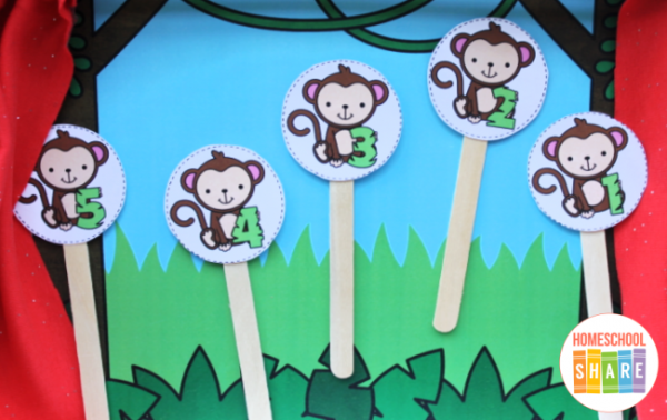 Five Little Monkeys Swinging in a Tree Printables - Homeschool Share