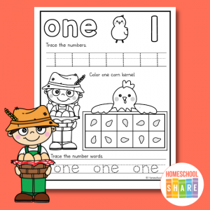 Free Farm Themed Number Tracing Sheets - Homeschool Share