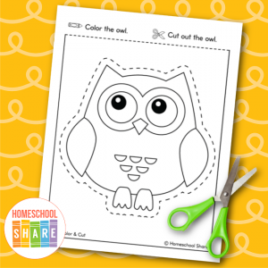 Free Owl Cutting Practice Worksheets - Homeschool Share