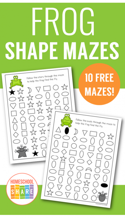 Frog Shape Mazes - Homeschool Share