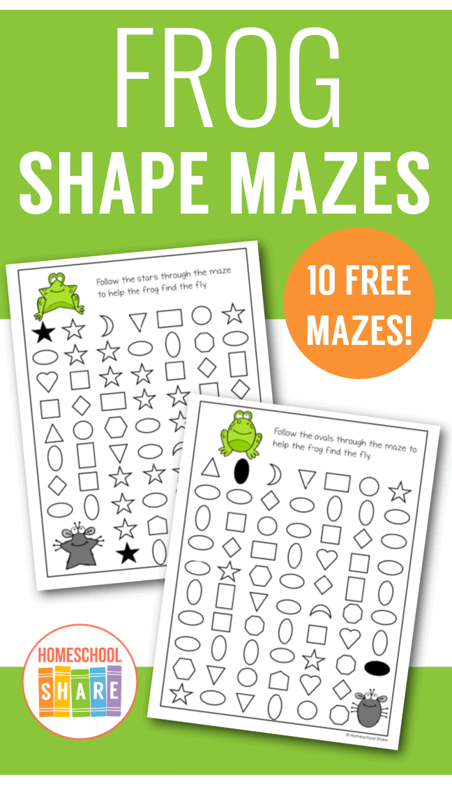 Frog Shape Mazes - Homeschool Share