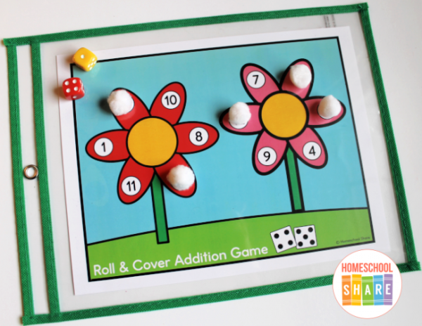 Free Garden Roll and Cover Games - Homeschool Share